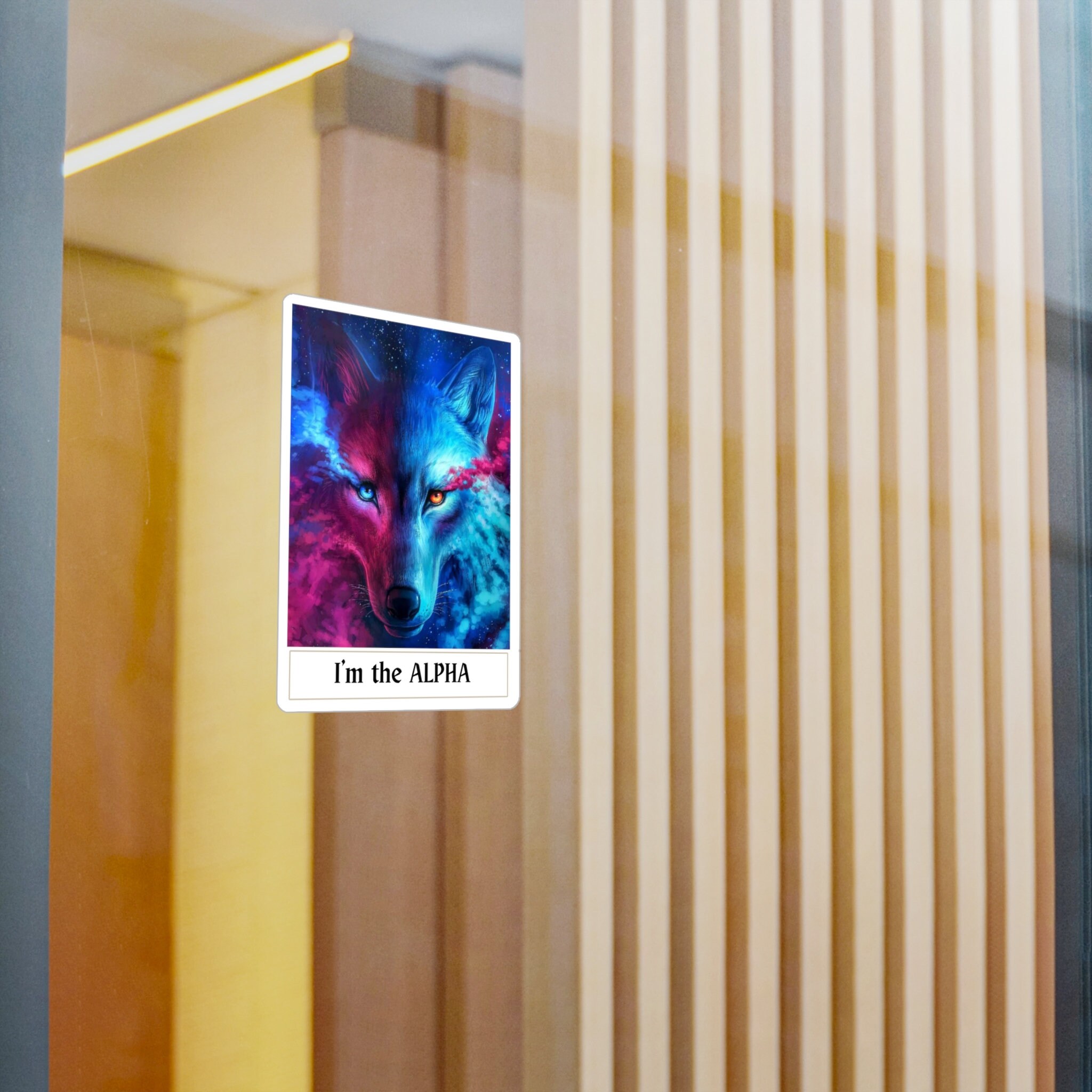Wolf I'm the Alpha Gen Z Meme Sticker - Etsy