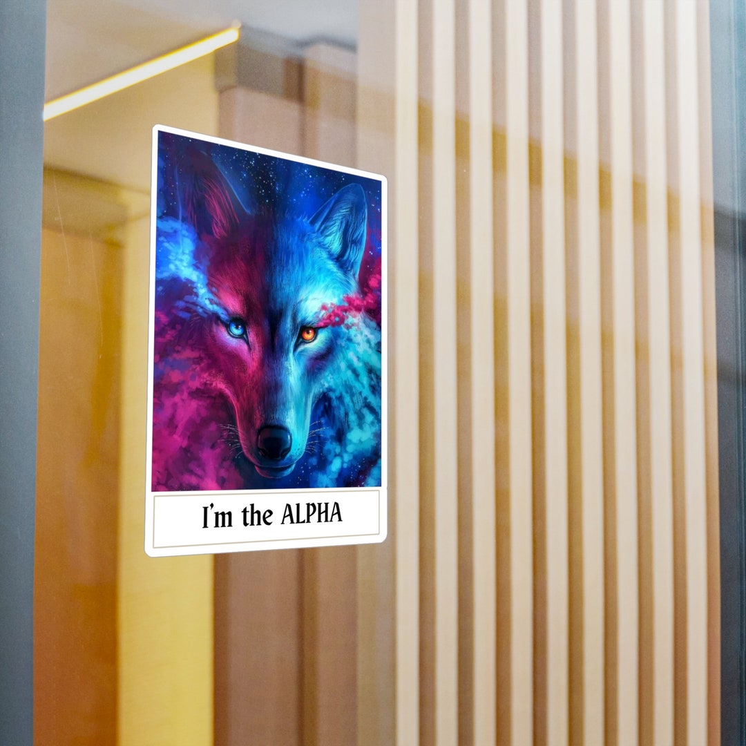 Wolf I'm the Alpha Gen Z Meme Sticker - Etsy