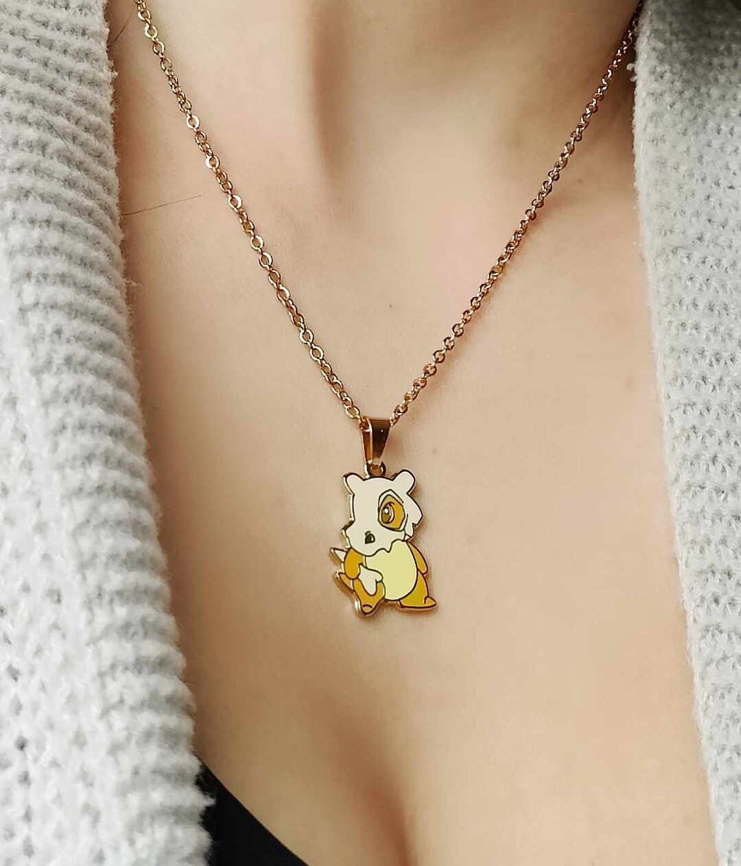 Qbone Necklace , Enamel Charm , Anime Necklace - Etsy