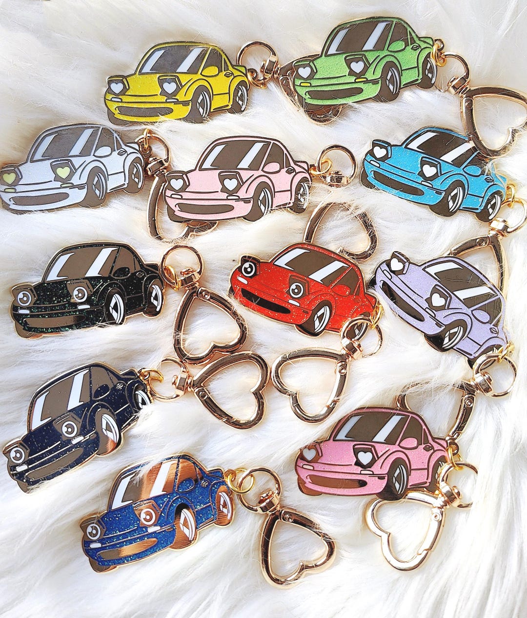 Miata MX5 - Heart Lights / Metal Keychains / Hard Enamel Keychain ...