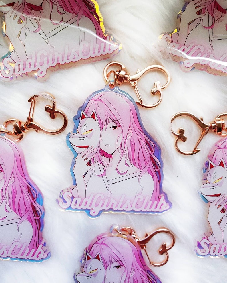 Sadgirls Club - Acrylic Keychain / Anime Keychain / Car Accessories ...