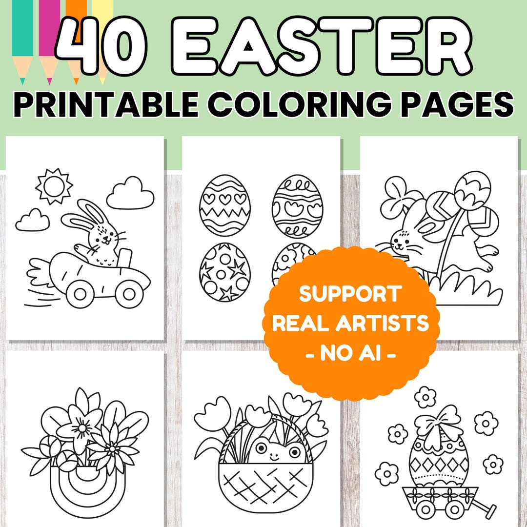 40 Easter & Spring Coloring Pages for Kids, Preschoolers, Homeschool ...