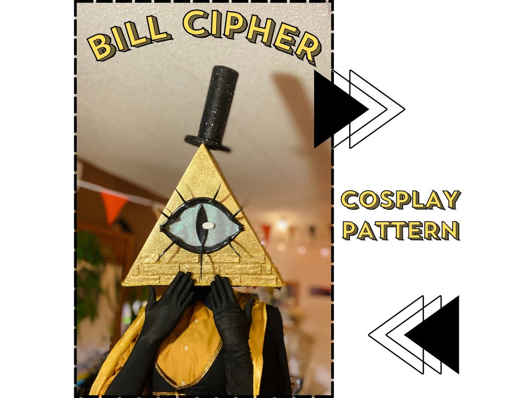 Bill Cipher Gravity Falls Inspired Cosplay Head-piece Mask - Pattern ...