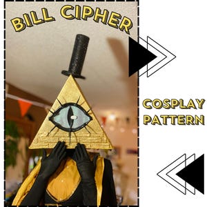 Bill Cipher Gravity Falls Inspired Cosplay Head-piece Mask - Pattern ...