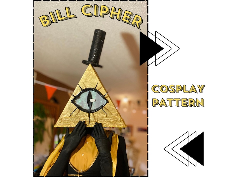 Bill Cipher Gravity Falls Inspired Cosplay Head-piece Mask - Pattern ...