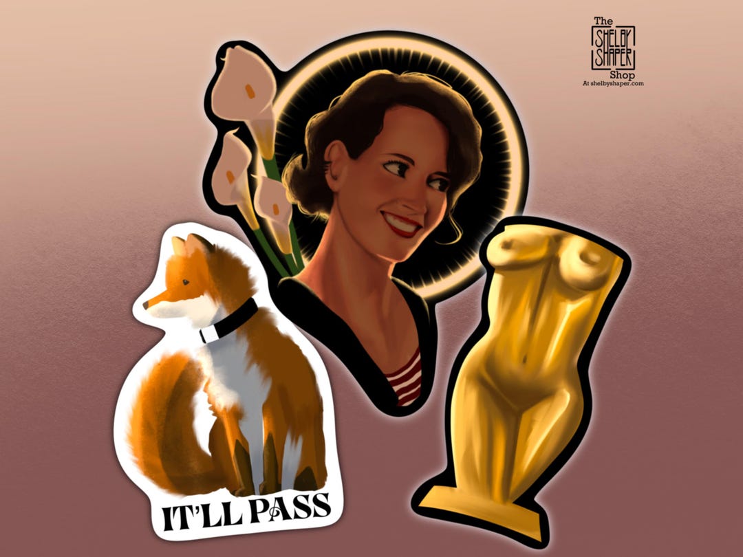 Fleabag Inspired Sticker Set - Hot Priest - Fox - Statue - Phoebe ...