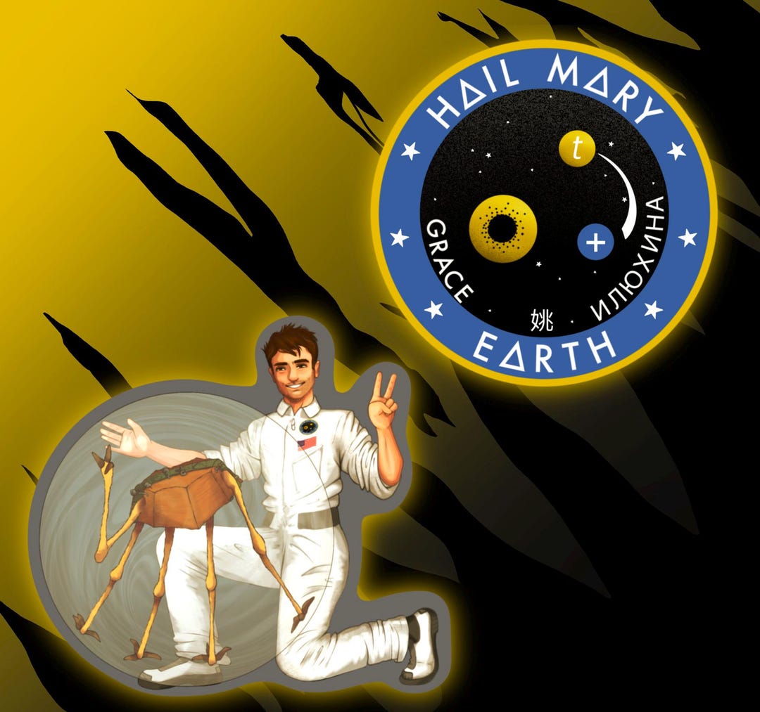 Project Hail Mary Inspired Mission Crest Rocky & Ryland Stickers ...