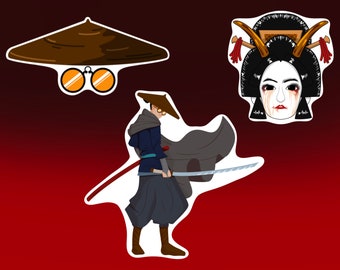 Mizu Glasses Blue Eye Samurai Cosplay Costume - Etsy