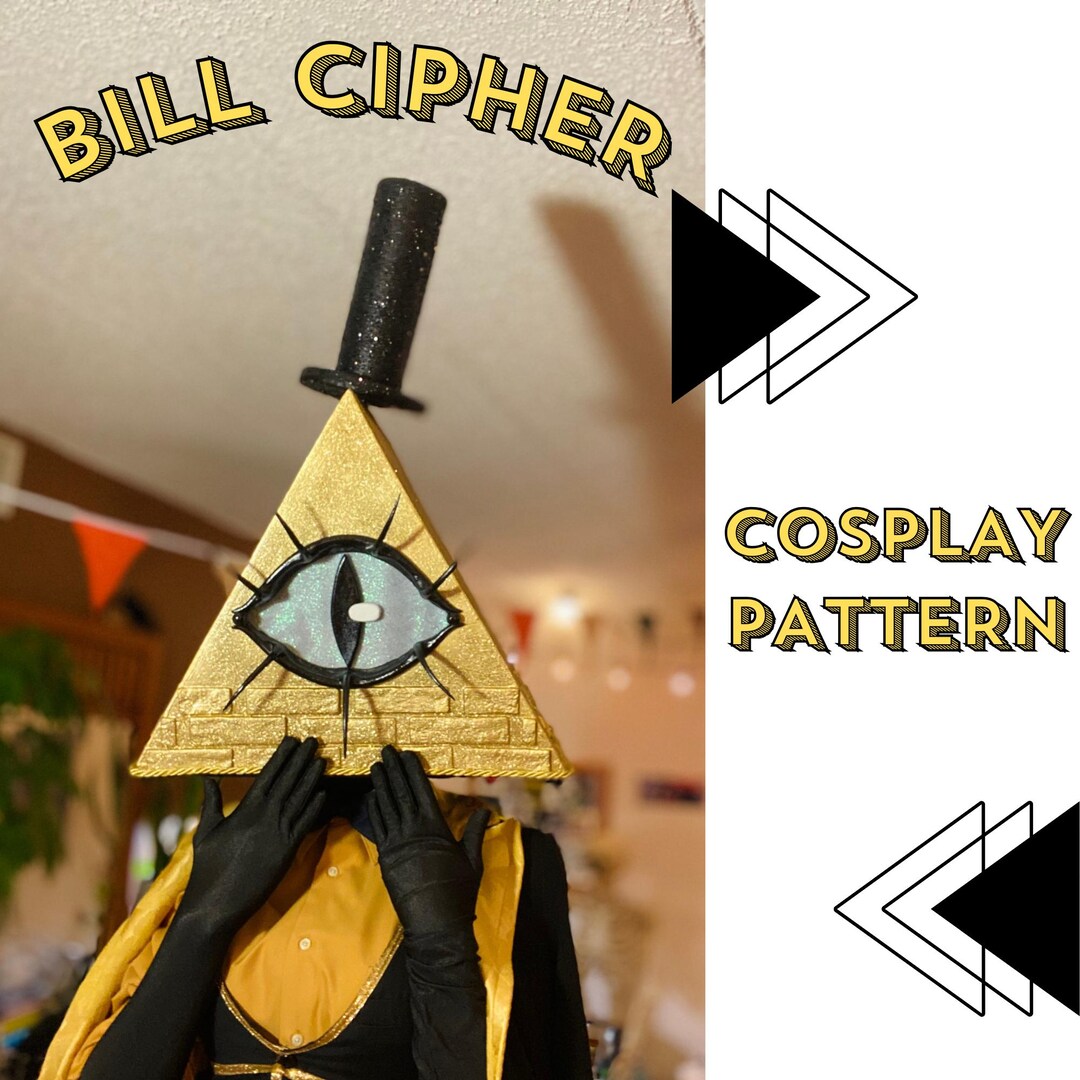 Bill Cipher Gravity Falls Inspired Cosplay Head-piece Mask Pattern ...