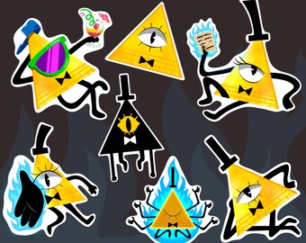 Theraprism Bill Cipher Holographic Sticker || Gravity Falls Book of ...