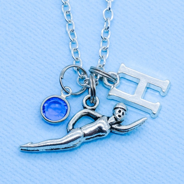 Swimmer Necklace - Etsy