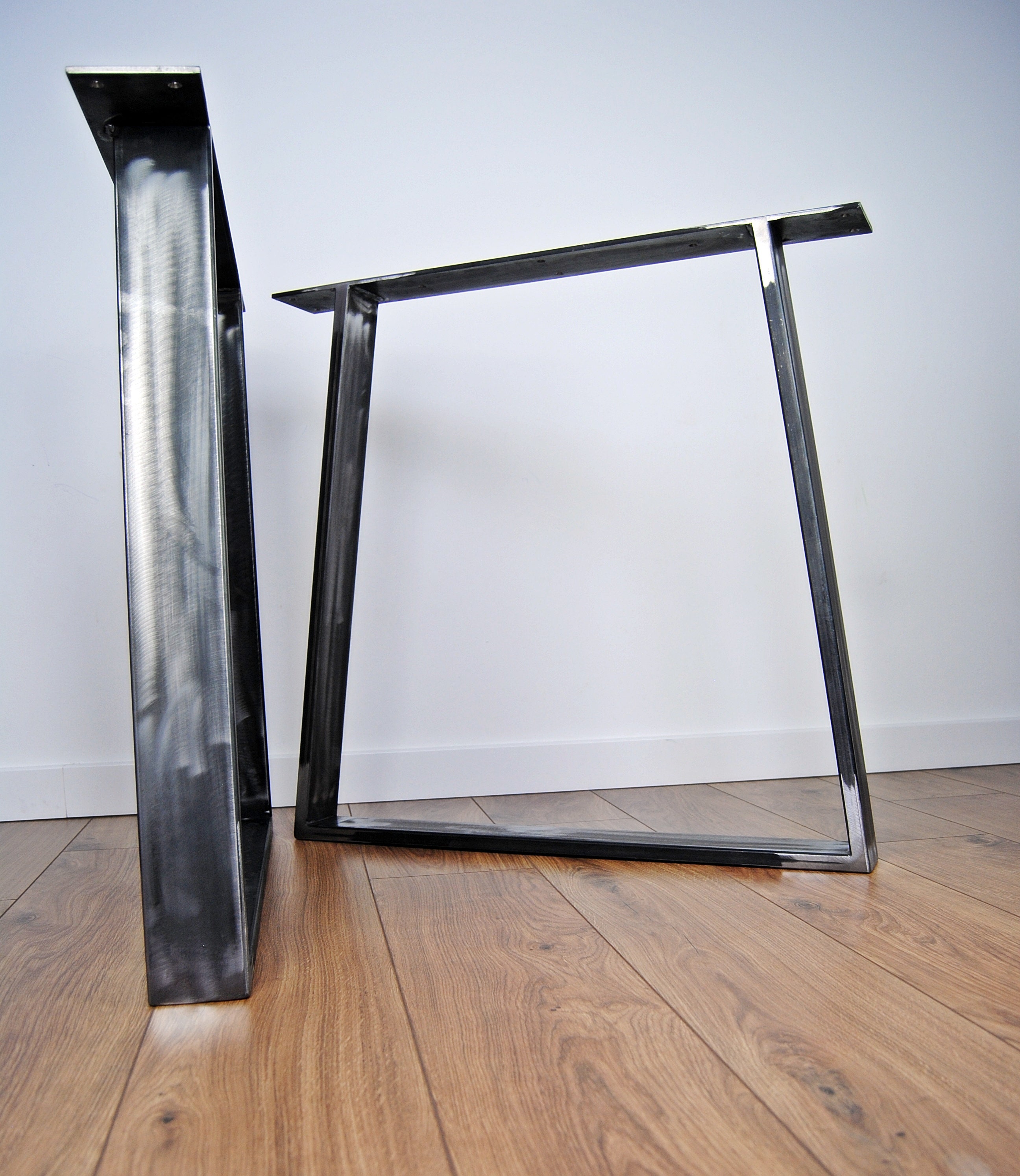 Set of Trapezoid Steel Table Base 75x72 Cm, 29" WIDE X 28" HIGH Powder ...