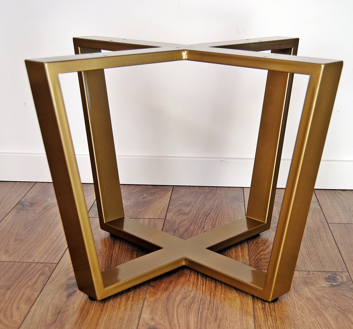 GOLD POWDER COATED Metal Coffee Table Legs Modern Table Base - Etsy