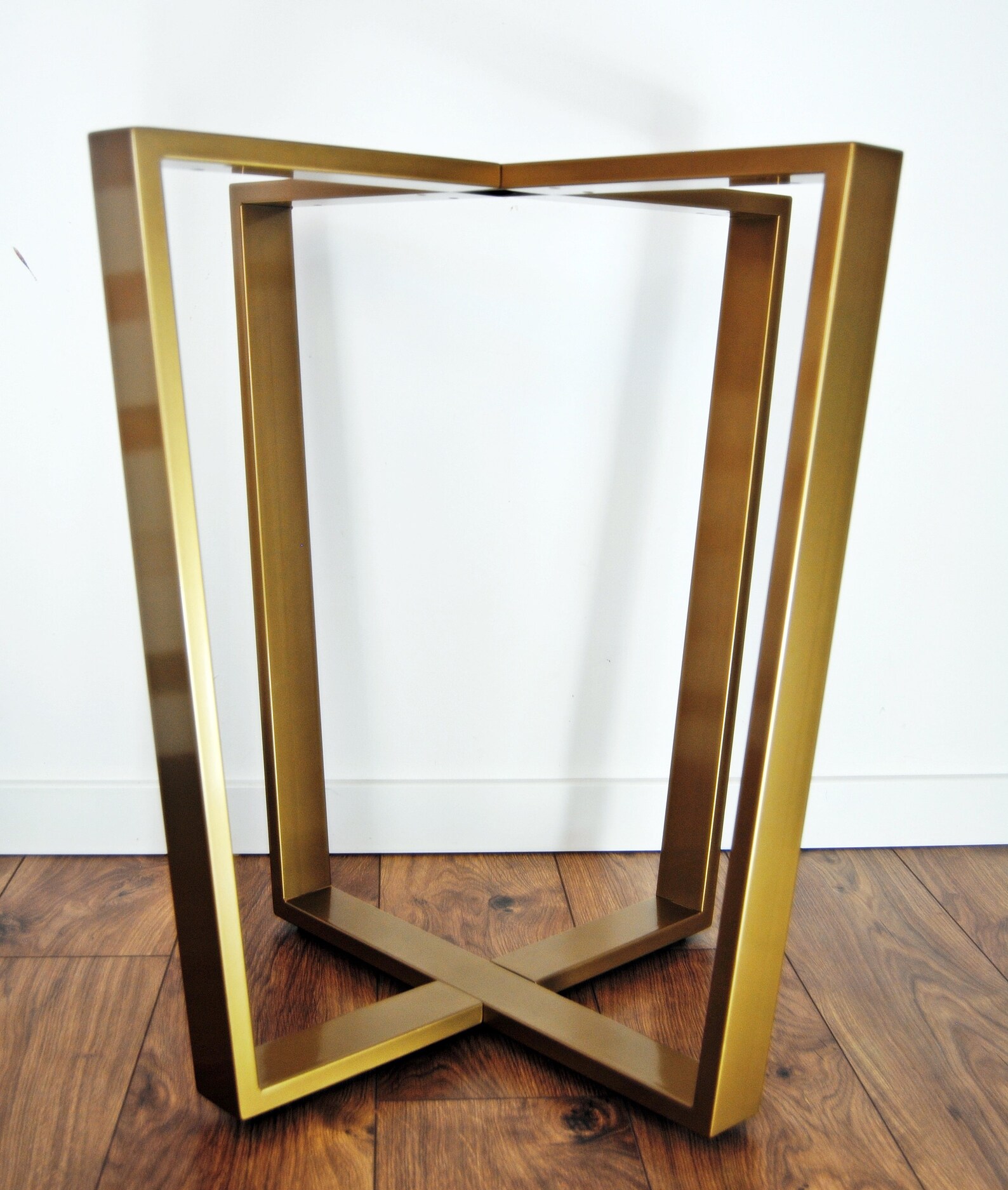 GOLD POWDER COATED Metal Table Legs, Modern Table Base, Steel Table ...