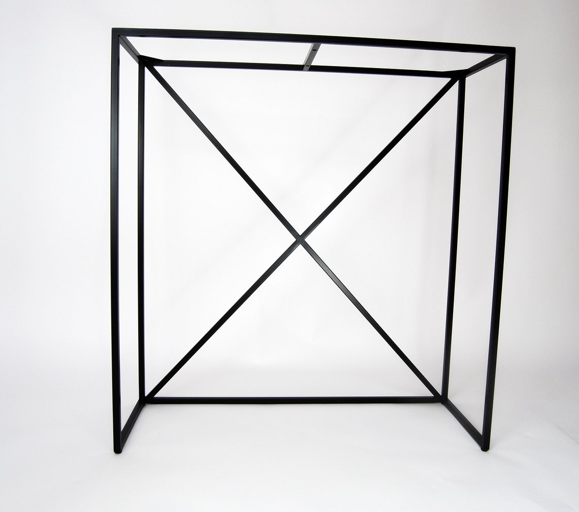 Metal console base console legs steel console table base | Etsy