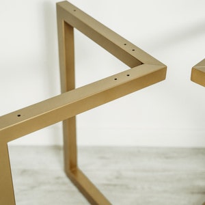 OLD Gold Color Metal Dining Table Legs, Modern Table Base - Etsy