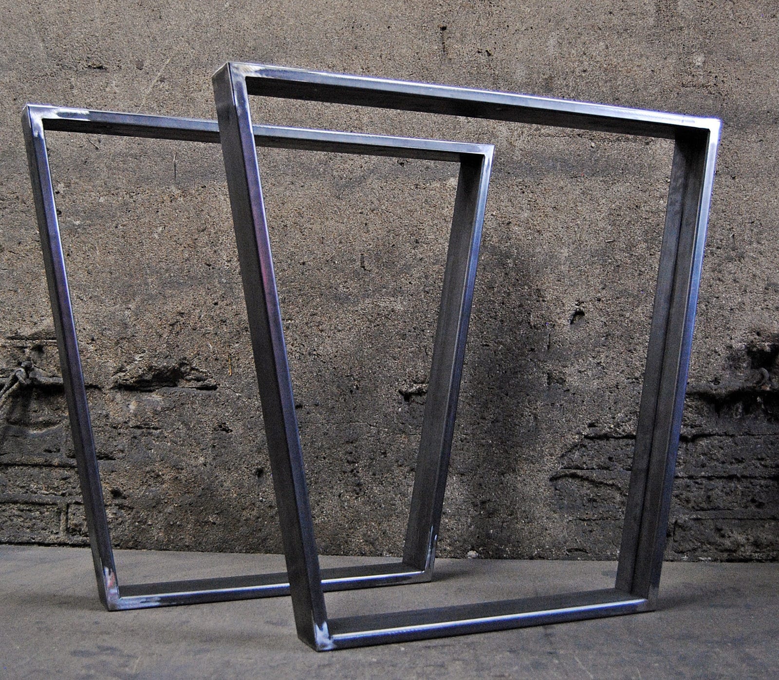 Set of Trapezoid Steel Table Base 65x72 Cm 256 WIDE X - Etsy