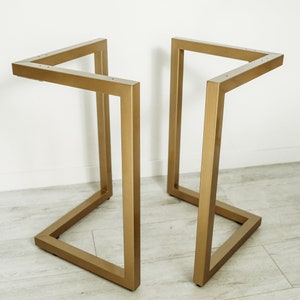 OLD Gold Color Metal Dining Table Legs, Modern Table Base - Etsy