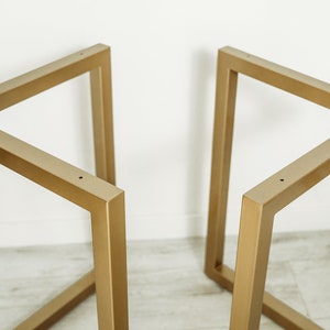 OLD Gold Color Metal Dining Table Legs, Modern Table Base - Etsy