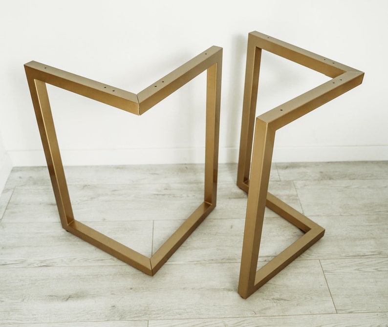 OLD Gold Color Metal Dining Table Legs, Modern Table Base - Etsy