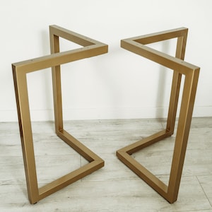 OLD Gold Color Metal Dining Table Legs, Modern Table Base - Etsy