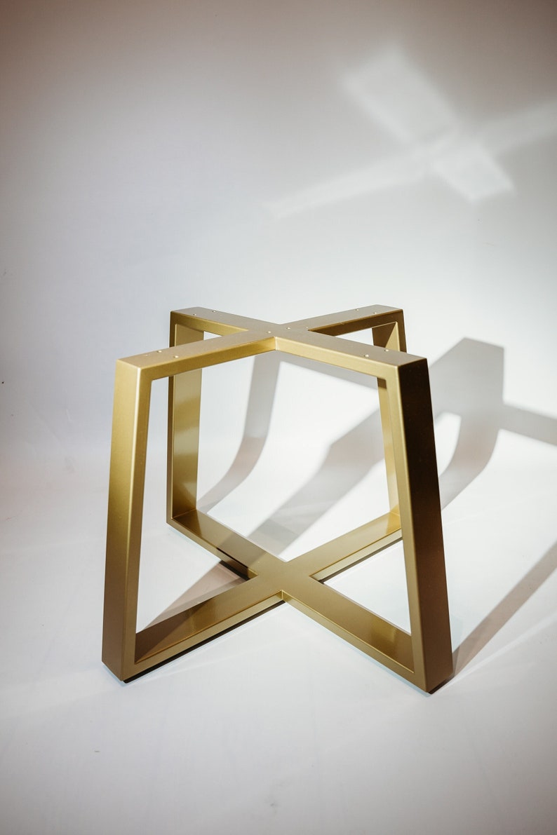 OLD GOLD Metal Coffee Table Legs, Modern Table Base, Steel Table Legs ...