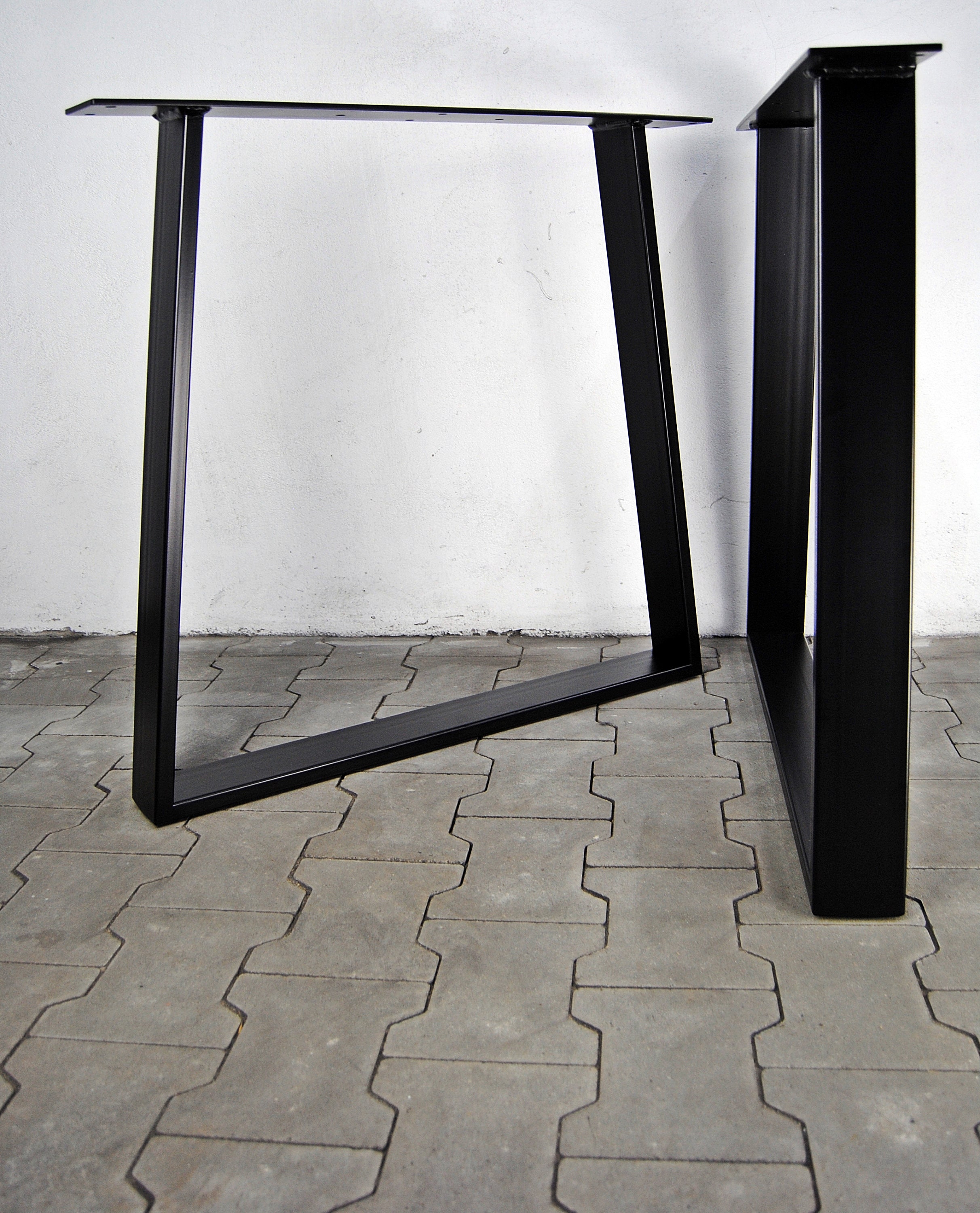 2 Pcs Trapezoid Steel Table Base 70x72 Cm 2755 WIDE X - Etsy