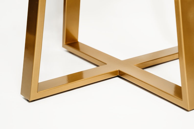 OLD GOLD Metal Coffee Table Legs, Modern Table Base, Steel Table Legs ...