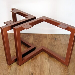 COPPER Metal Coffee Table Legs, Modern Table Base, Steel Powder Coated ...