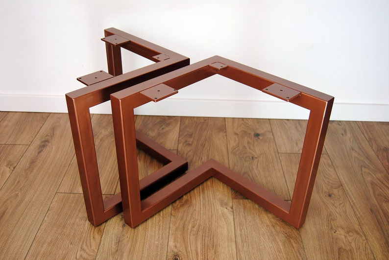 COPPER Metal Coffee Table Legs Modern Table Base Steel - Etsy