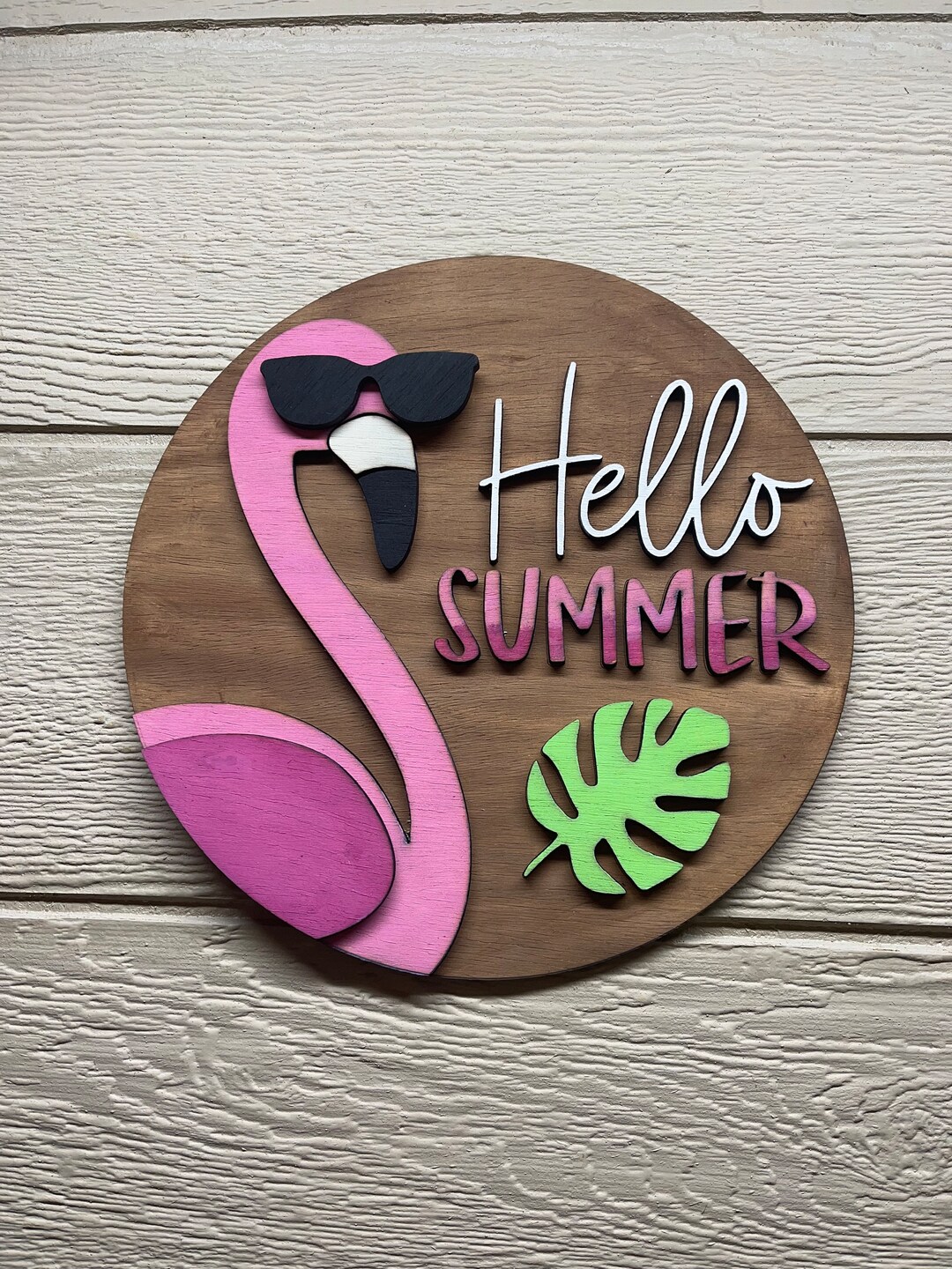 Hello Summer Round Sign - Etsy