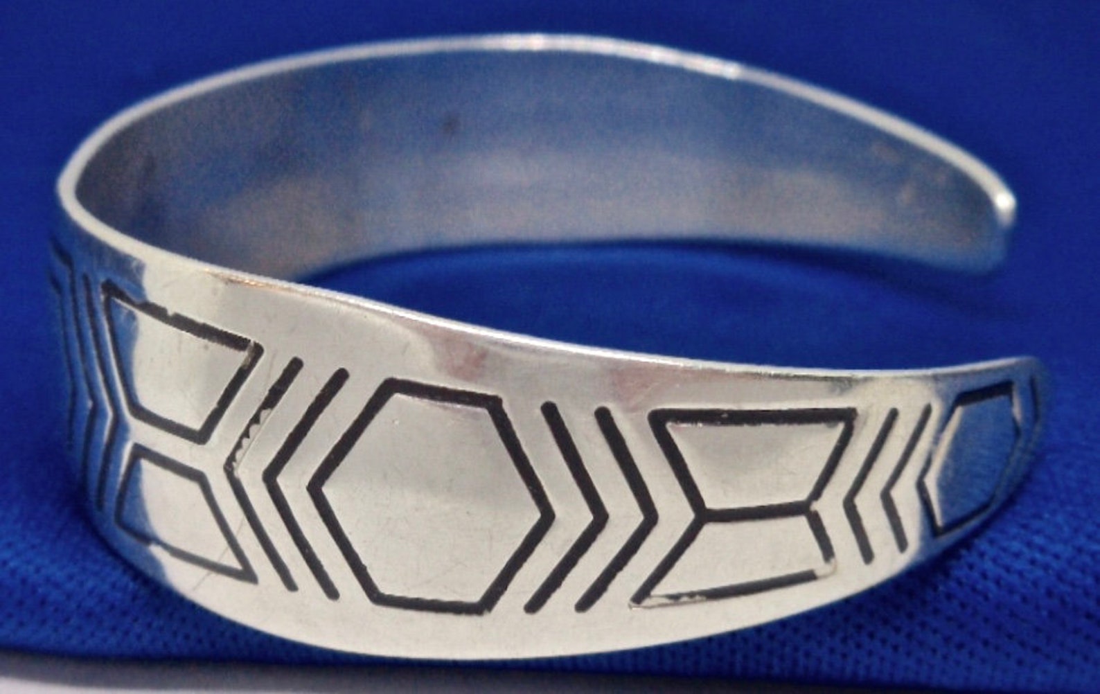 Signed Navajo Native American Sterling Silver Stamped Hopi - Etsy