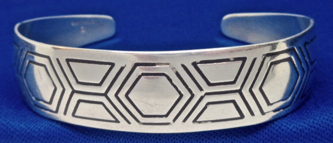 Signed Navajo Native American Sterling Silver Stamped Hopi - Etsy
