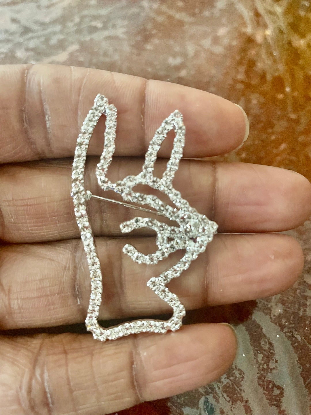 Zeta Phi Beta Sorority Jeweled Lapel Pin, Kitty Hand Sign, Safety Pin ...