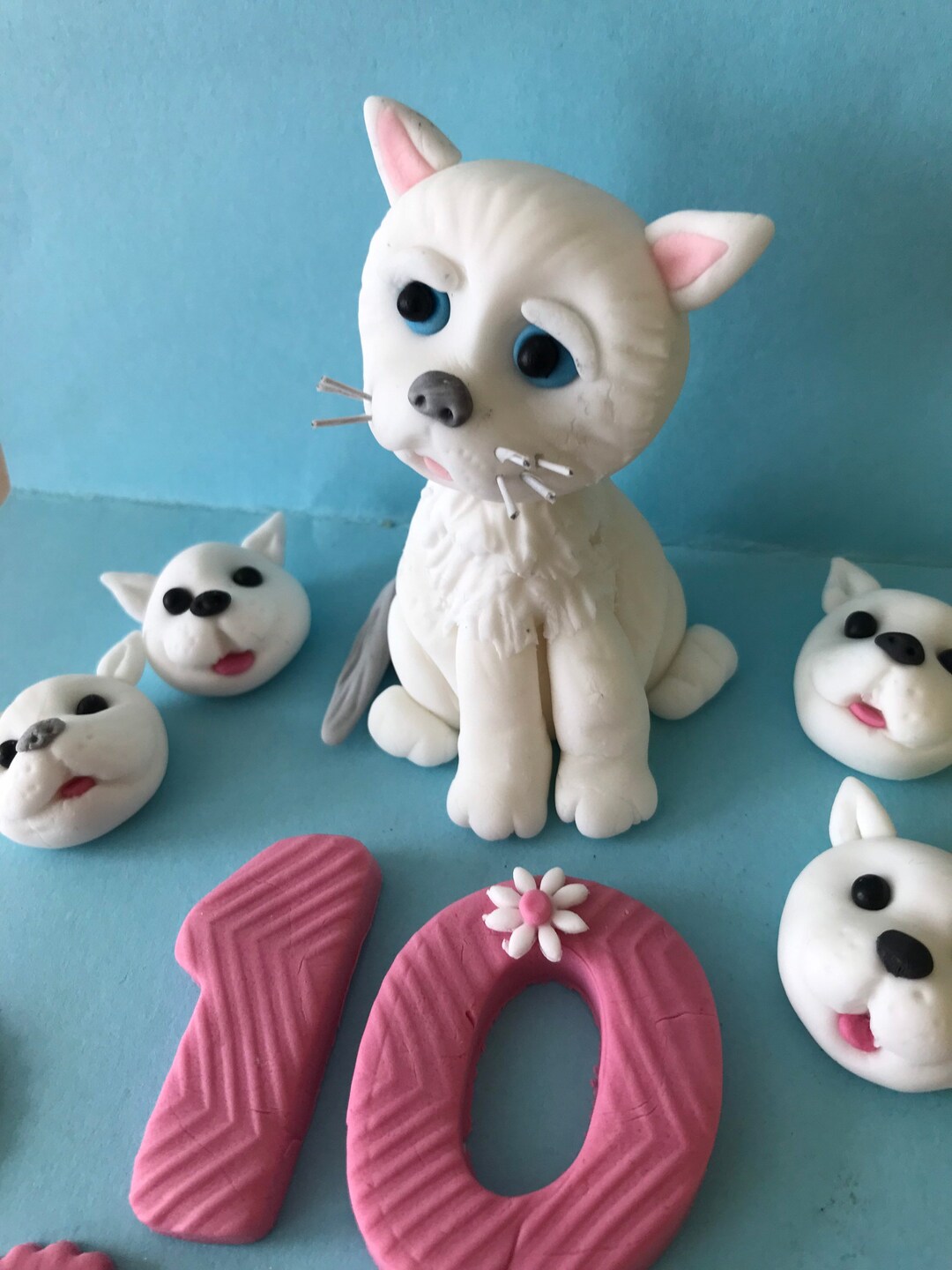Cute Kitten Edible Cake Topper With Custom Name and Age - Etsy