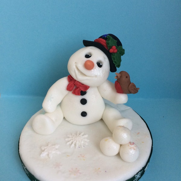 Snowman Cake Topper - Etsy