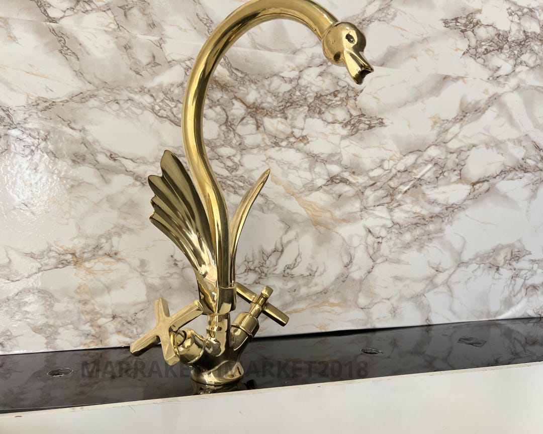 Swan Bathroom Faucet - Brass Animal Faucets - Faucets for Bathroom ...