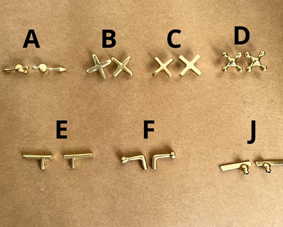 Square Faucet Handles - Classic Style - Brass Retro Hot and Cold Faucet ...