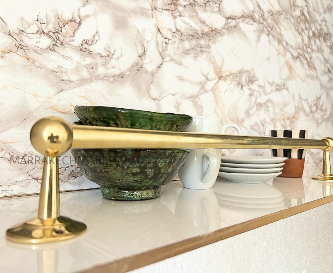 Brass Gallery Rail for Shelf Custom Gold Shelf Rail Gallery Rails Brush ...