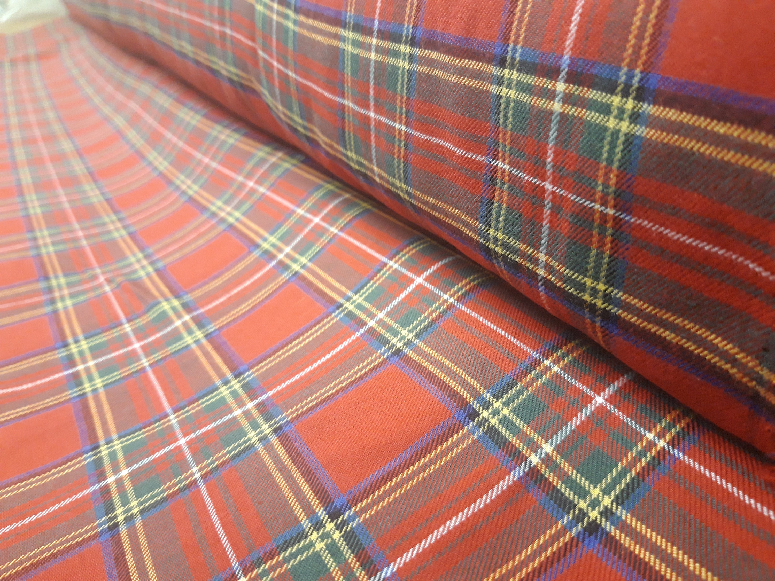 Brushed Tartan Check Fabric 100%cotton Super Quality - Etsy