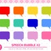 100 Colors Clipart: Speech Bubble #2, Chat Bubble, Comic Cloud, Bubble ...