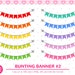 100 Colors Clip Art: Bunting Banner 2 Bunting Clipart | Etsy