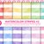 100 Colors Digital Papers: Watercolor Stripes 4, Aquarelle, Gouache ...