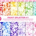 100 Colors Digital Papers: Paint Splatter #1, Paint, Splash, Stain ...