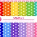 100 Colors Digital Papers: Stars #1, Star Paper, Stars, Colorful Stars ...