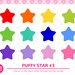 100 Colors Clip Art: Puffy Star #3, Star Clip Art, Star Clipart, Star ...