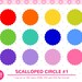 100 Colors Clip Art: Scalloped Circle #1, Scalloped Circle Clipart ...