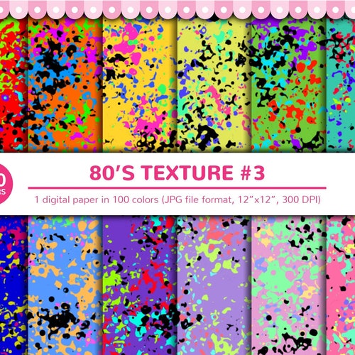 100 Colors Digital Papers: Paint Splatter 1 Paint Splash - Etsy