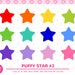 100 Colors Clip Art: Puffy Star #2, Star Clip Art, Star Clipart, Star ...