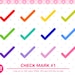 100 Colors Clip Art: Check Mark #1, Checklist Clipart, Agenda Clipart ...